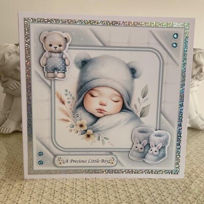 Baby Boy Downloadable Card Kit, Printable, Cardmaking Download ...