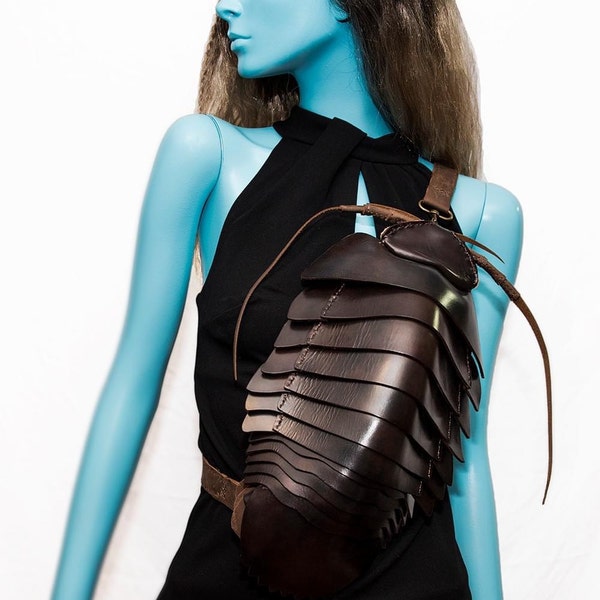 Leather Isopod Sling Bag PDF Pattern: Giant Bathynomus Design (SVG, DXF ...