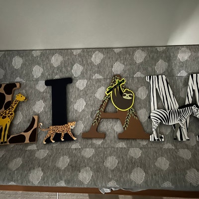 Jungle Theme Hand Painted Letters - Etsy