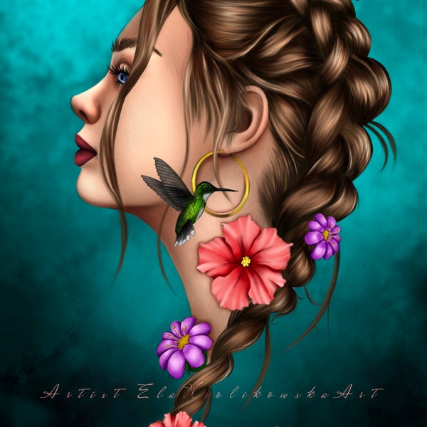 Cute Clown Girl - Premium Coloring Page, Grayscale Coloring Page ...