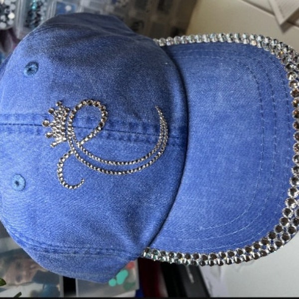 Rhinestone Hat Baseball Cap Custom Made Blingpersonalized Custom Ball ...