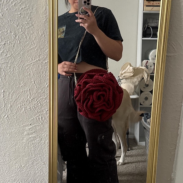 Rose Crochet Purse Handmade PATTERN ONLY Intermediate Skill Required - Etsy