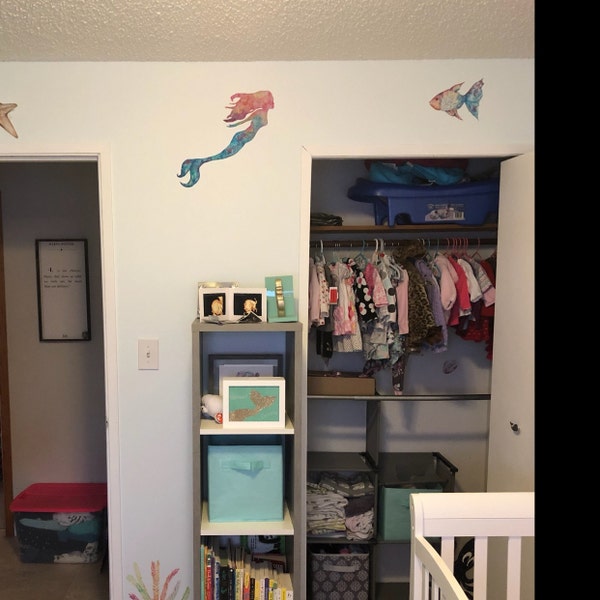 Rainbow Goldfish, Fish Wall Decal, Under the Sea Nursery, Nautical ...