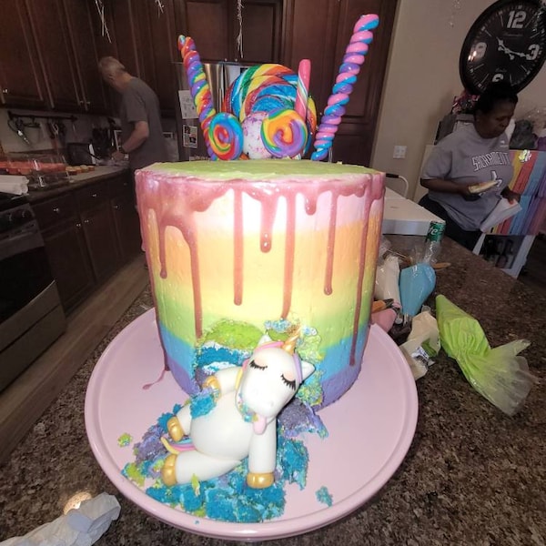 Unicorn Cake Topper, Fat Unicorn Cake Topper, Chubby Unicorn Cake ...
