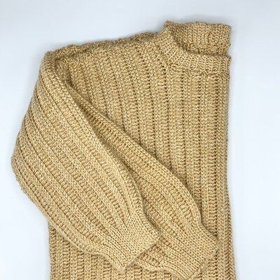 Oversized Ribbed Crochet Sweater // Knit-look Crochet Pullover // Easy ...