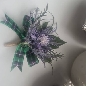 Artificial Wild Rustic Thistle Purple Buttonhole - Etsy