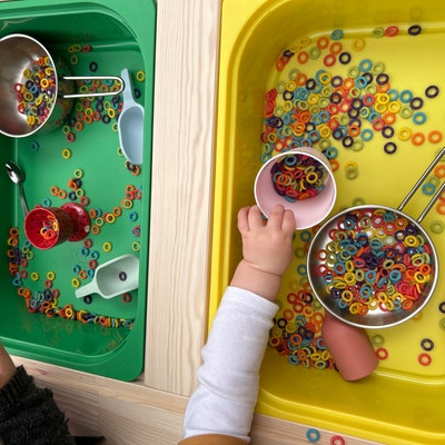 Lime Green Sensory Rice Base / Sensory Bin / Messy Play / Tuff Tray ...