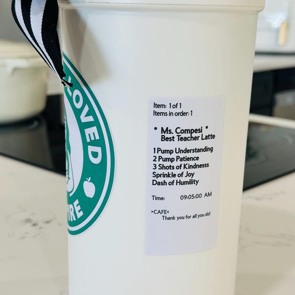Custom Starbucks Drink Order Sticker - Etsy