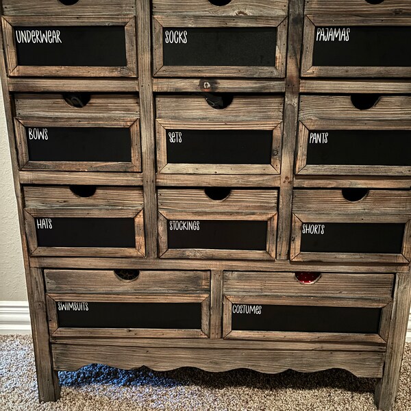 Custom Dresser Labels / Dresser Labels for Kids / Dresser Labels for ...