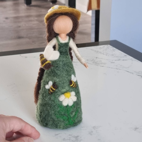 Mini Needle Felted Mermaid, Wool Mermaid, Naiad, Needle Felted Art Doll ...