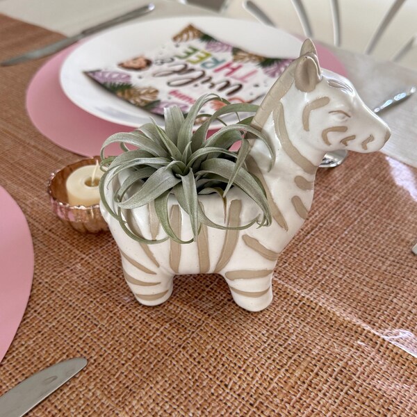 Zebra Sukkulenten Pflanzgefäß • Keramik Tier Pflanzgefäß, Keine ...