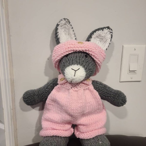 Elderberry Bunny PDF Knitting Pattern Download - Knitted Flat - Written ...