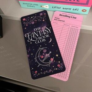 Book Tracker Bookmark Reading List Bookmark Black Polka Dot Cute ...
