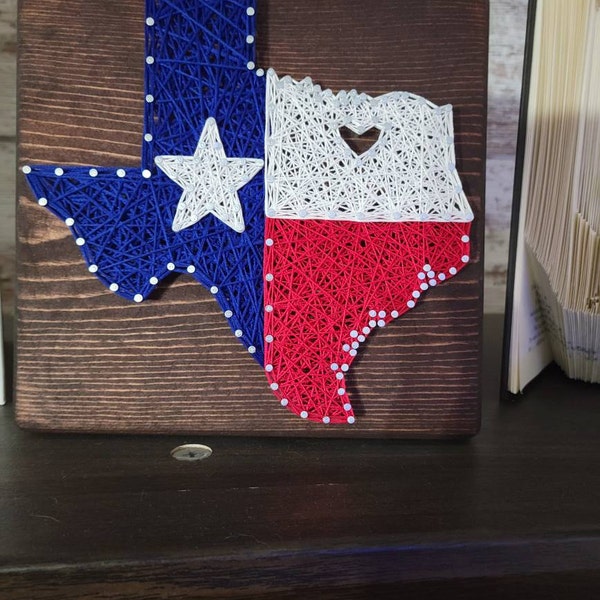 Texas Flag String Art, Texas Decor, State Decor, State Wall Art, Wall ...