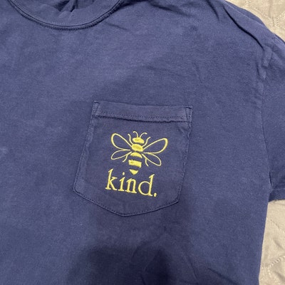 Bee Kind Long Sleeve Tee Comfort Colors Bumblebee Pocket Tee ...