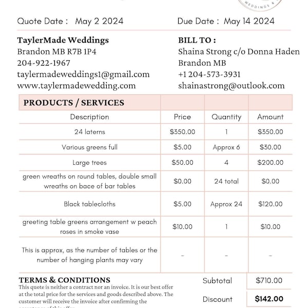 Canva Printable Price Quote, Small Business Form, Price Quote Template ...