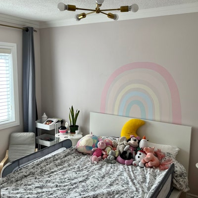 Large Muted Pastel Rainbow Removable Wall Decal / Pastel - Etsy