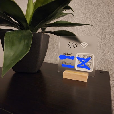 Wifi QR Code With Base Wifi Sign Scan for Wifi Custom 5x5 Wifi Sign for ...