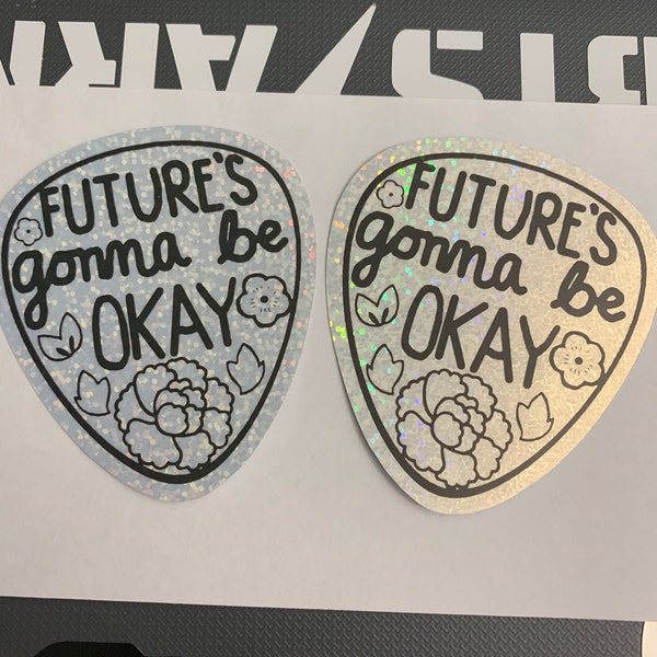 Future's Gonna Be Okay Holographic Glitter Sticker | D-day Agust D Suga ...