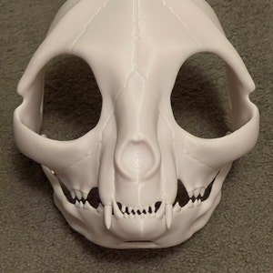 Cat Skull Bone Mask Movable Moving Hinge Articulating Jaw 3D Printed ...