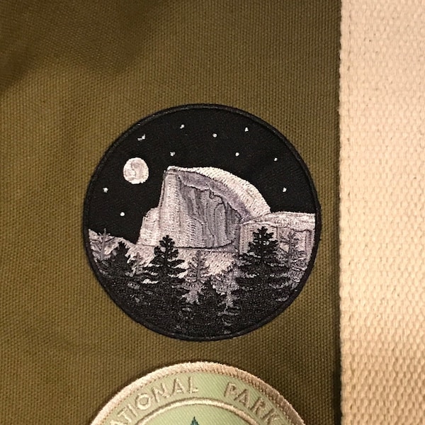 Yosemite - Half Dome Patch - 3" Circle Iron on Explorer Embroidered ...