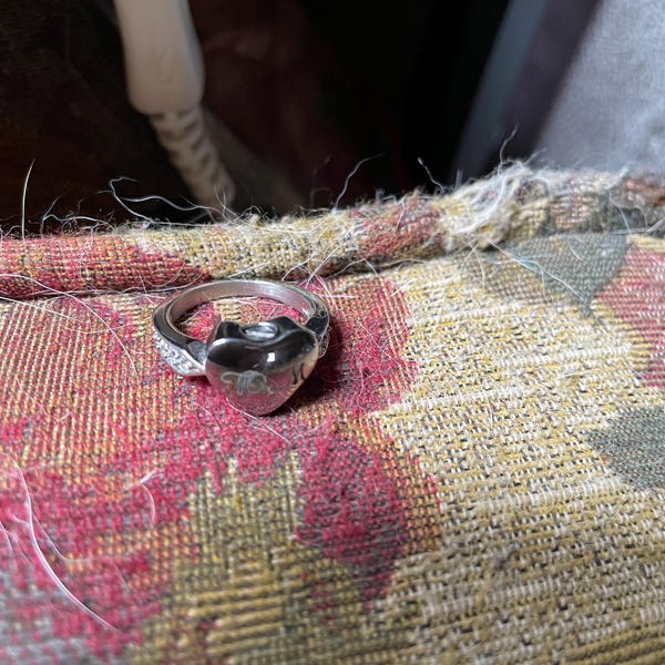 Memorial Ring for Pet , Personalized Ashes Jewelry Heart Urn Ring, Size ...