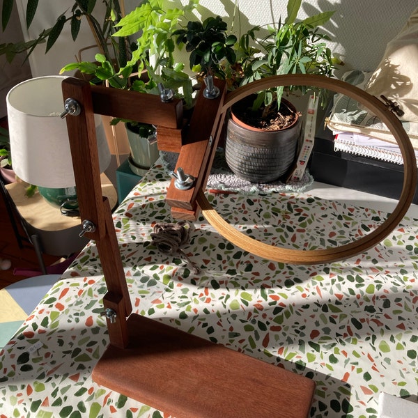 Adjustable Embroidery Stand | Handmade | Made With Reused Solid Wood - Etsy