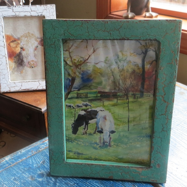 MY VINTAGE FINDS Rustic Photo Frame Distressed Wood Picture Frame - Etsy