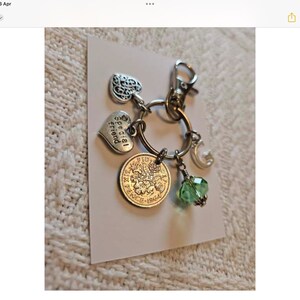 British Two Pence Coin Keychain or Clip English Keyring, 1991, 1992 ...