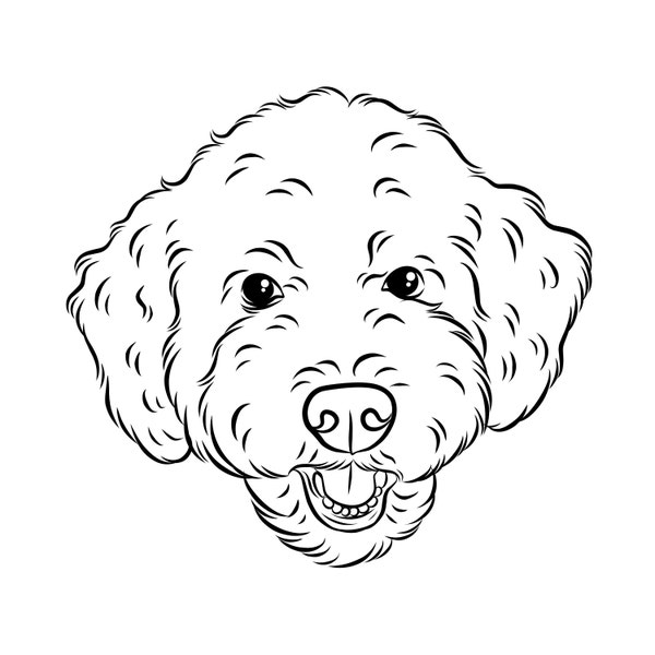Digital Pet Outline (SIMPLE) - Dog Cat Vector Line Out Drawing, Pet ...