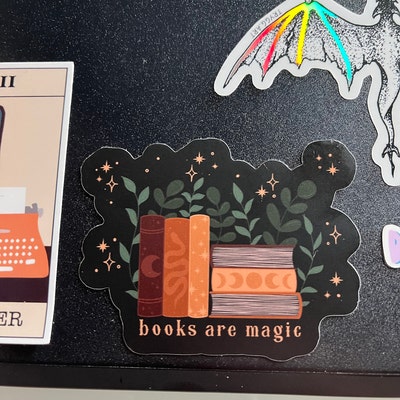Books Are Magic Waterproof Sticker Bookish Laptop and Water Bottle ...