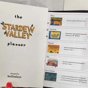 HARDCOVER 280 PAGES Stardew Valley Planner / Game Guide Checklists ...