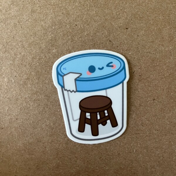 Small Stool Sample Funny Vinyl Waterproof Sticker for Lab Scientists ...