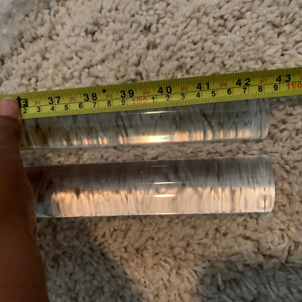 Clear Handrail With Solid Brass Brackets and End Caps - 38mm Modern ...