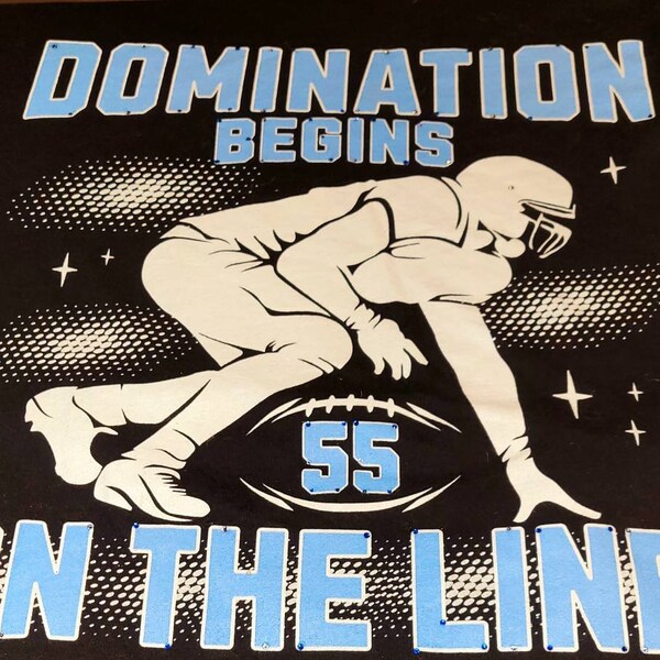 Personalized Football Lineman T-shirt With Player Name and Number on ...