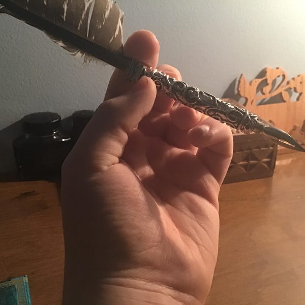 FAERIE FLOWER Artisan Crafted Feather Quill Pen - Violet Purple - Etsy