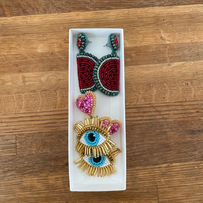 Evil Eye Brooch With Pearl Pendant. Green Eye Brooch. Purple - Etsy