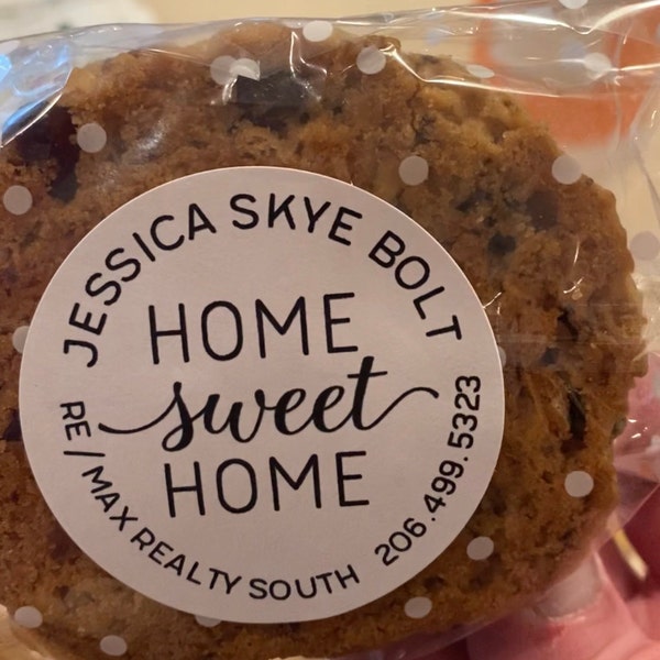 Realtor Open House Labels - 20 Personalized Stickers for Cookies, Candy ...