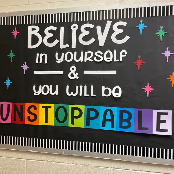 Believe in Yourself Bulletin Board Kit: Classroom Decor - Etsy