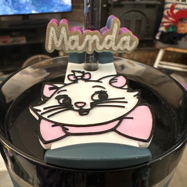 3D Personalized NAME Straw Topper | Made for Stanley Straws 10mm | Cup ...