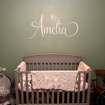 Personalized Name Wall Decal Custom Wall Sticker Baby Above - Etsy