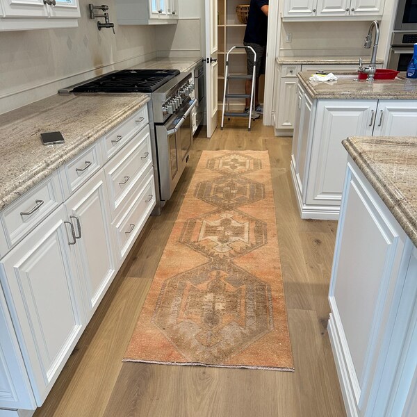 4x10 Large Runner Rug, Handmade Rug, Oriental Rug, Kitchen Rug, Bedroom ...