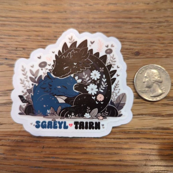 Fourth Wing Tairn Sgaeyl Sticker | Sticker of Love(wholesome Edition ...