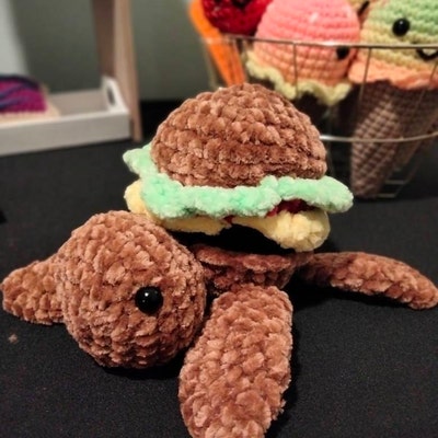 Burger Turtle Crochet Pattern PDF Download Beginner - Etsy