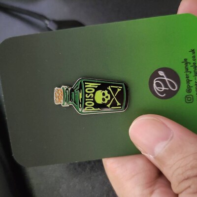 Poison Bottle Pin / Hard Enamel Pin Badge Glow in the Dark Enamel Lapel ...