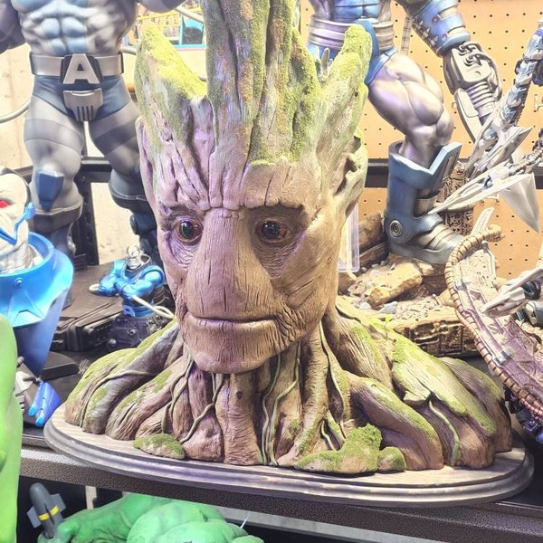 Groot Sculpture Bust Statue - Etsy