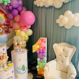 Letters Baby Backdrop Letters Mosaic One Two Boy Letter 3ft - Etsy