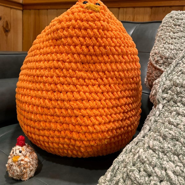 Giant Chubby Chicken Crochet PDF Pattern No Sew Beginner Friendly ...