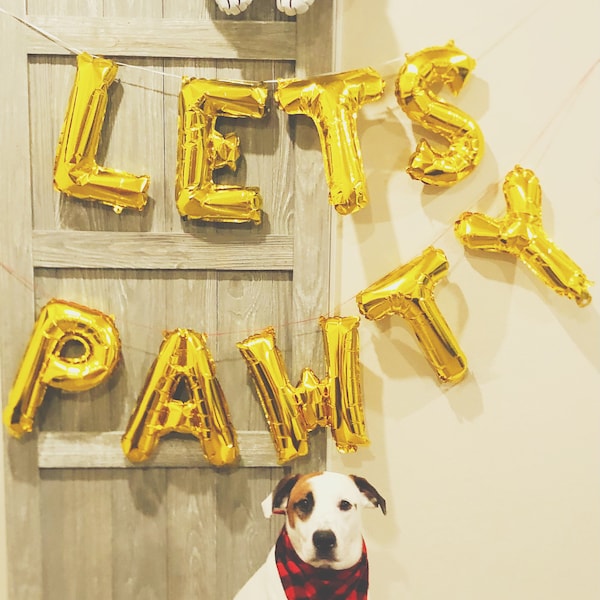 Let’s Pawty Balloon Banner: Puppy Birthday Party Decor - Etsy
