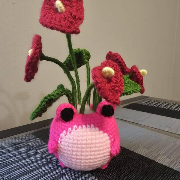 Froggy Duo Pots Crochet Patterns Bundle | Pink Frog Pot Pattern, Green ...